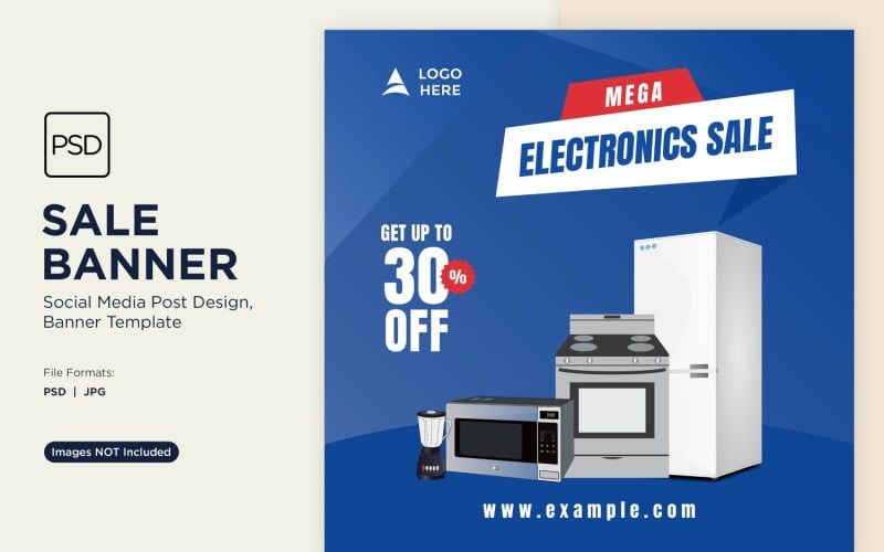 Special Sale on Electronic devices Banner Design Template 2
