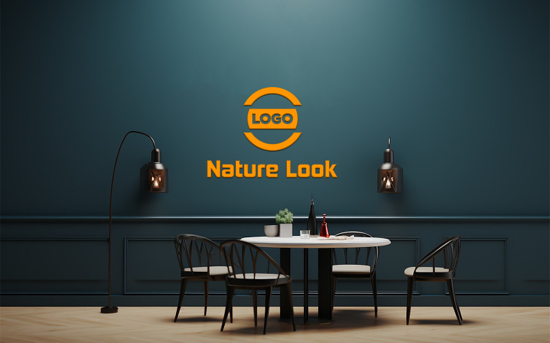 House Inside Logo Mockup TDesign #375531 - TemplateMonster