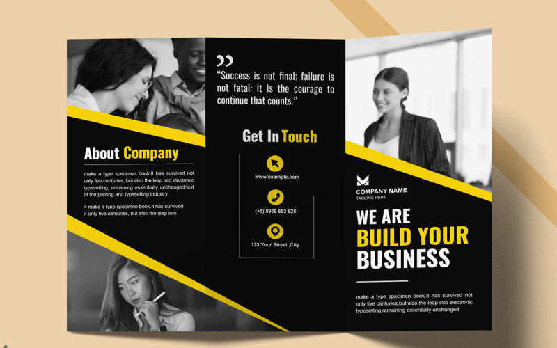 Professional Business Marketing Brochure - TemplateMonster