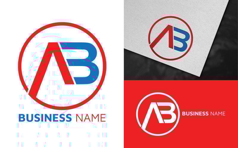 Circle AB Letter Logo Template Design - TemplateMonster
