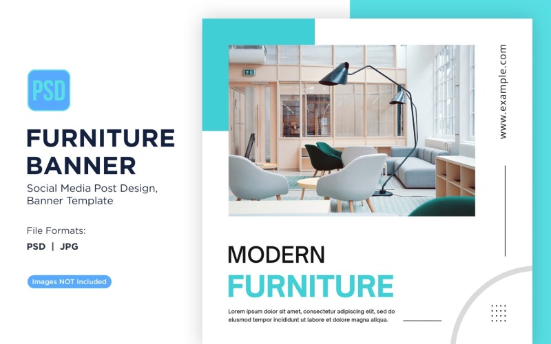 Modern Furniture Banner Design Template 14 - TemplateMonster