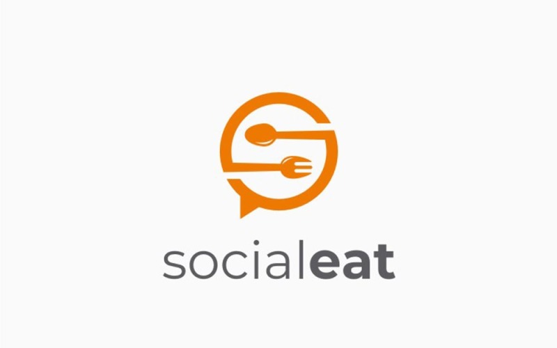 Social Eat Vector Logo Template #376157 - TemplateMonster