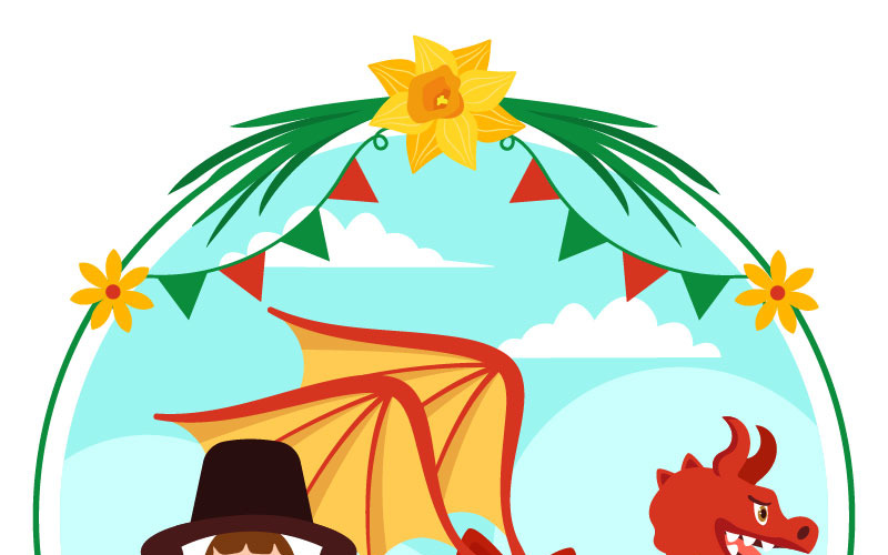 12 St David's Day Illustration #376100 - TemplateMonster