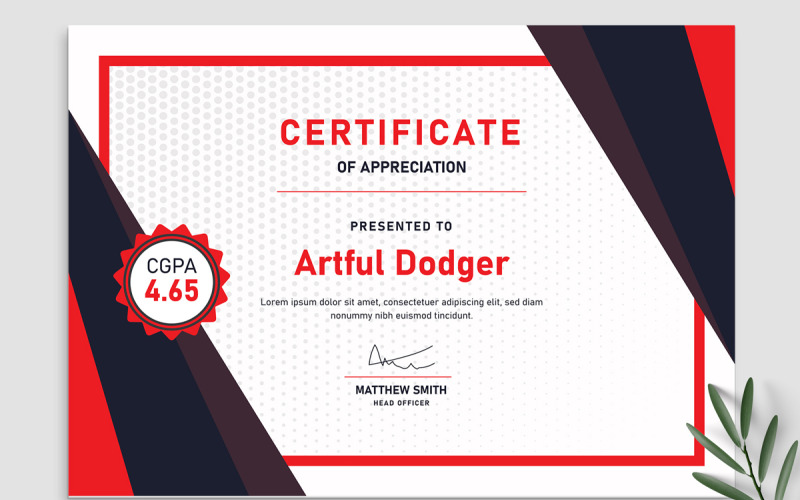 Color Certificate Template Layout #376240 - TemplateMonster