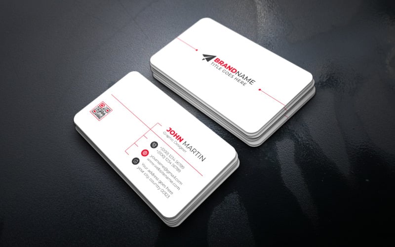 Modèle de carte de visite professionnelle au design épuré