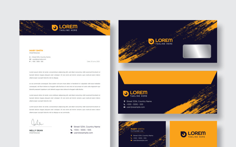 Pack de papeterie de marque moderne #376250 - TemplateMonster