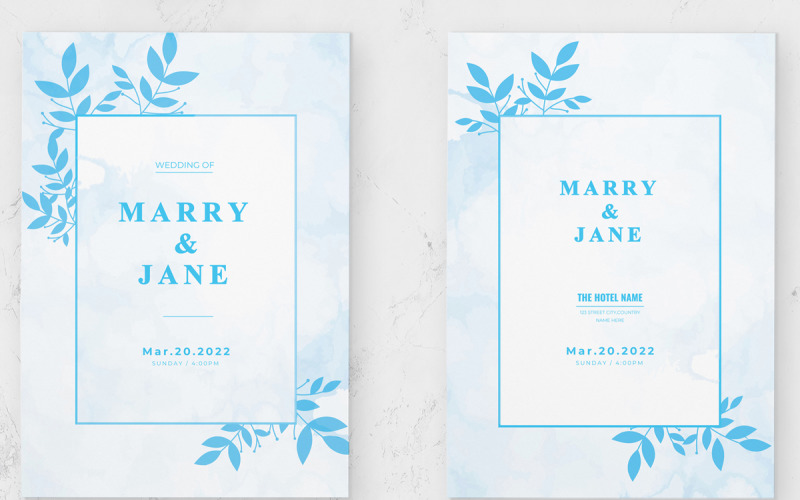 Simple Wedding Invitation Card #376335 - TemplateMonster