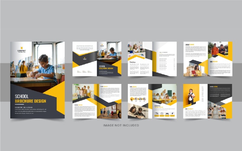 Brochure d'admission à l'école ou modèle de prospectus de brochure ...