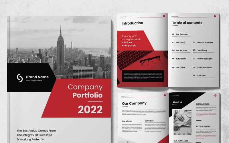 Modelo de portfólio de empresa #376557 - TemplateMonster