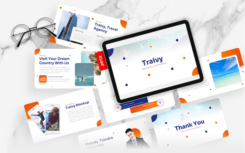 Traivy – Plantilla de PowerPoint para agencia de viajes