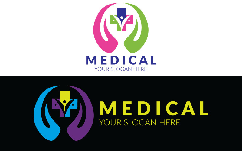 Arte vettoriale di progettazione logo medico