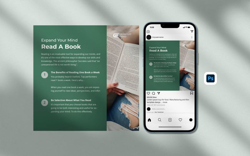 School Admission Social Media Banner Template - Instagram Template