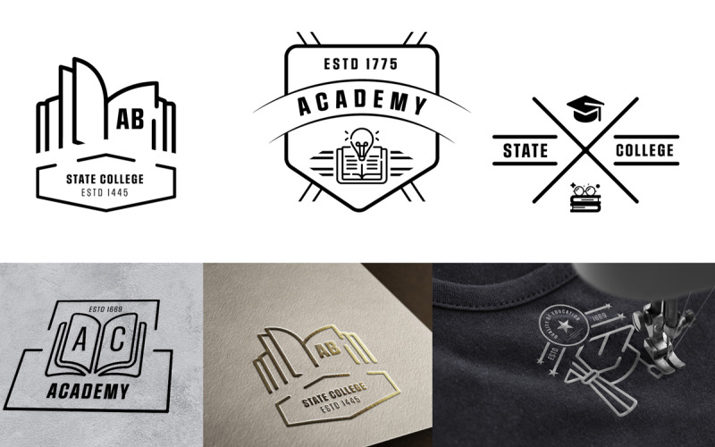 Layout del modello di logo educativo - TemplateMonster