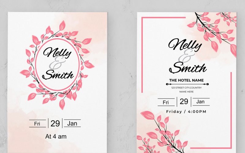 Modèles d'invitations de mariage - TemplateMonster