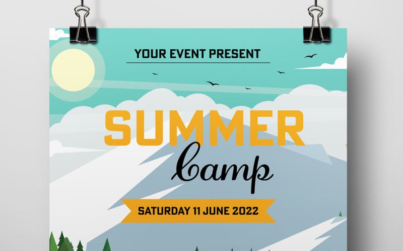 Summer Camp Flyers Template #377437 - TemplateMonster