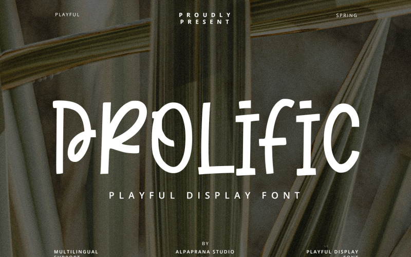 Prolific - Playful Display Font #377564 - TemplateMonster