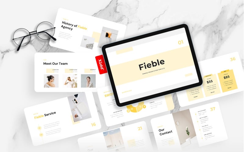 Fieble - Minimal PowerPoint Template - TemplateMonster Fieble - Minimal PowerPoint Template - TemplateMonster
