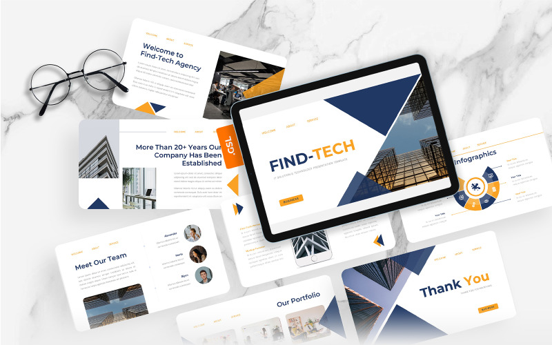 Find-Tech - Technology Google Slides Template