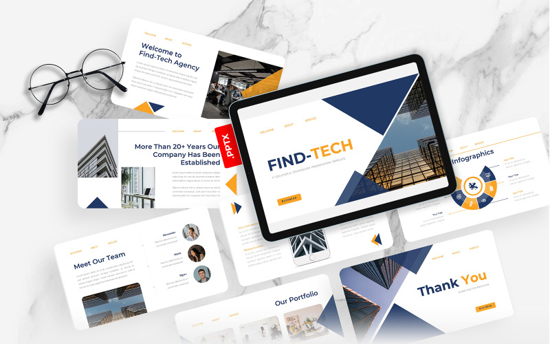 Find-Tech - Technology PowerPoint Template - TemplateMonster