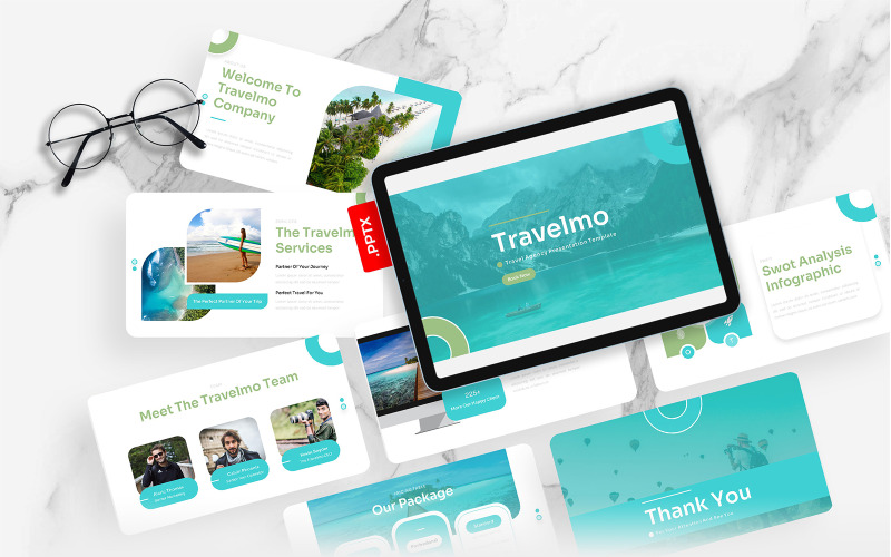 Travelmo – Plantilla de PowerPoint para agencia de viajes