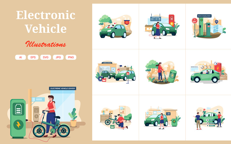 M608_Electronic Vehicle Illustration Pack - TemplateMonster