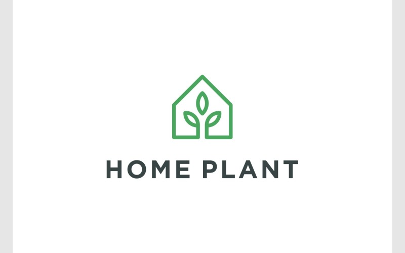 Home House Plant Leaf Logo #378330 - TemplateMonster
