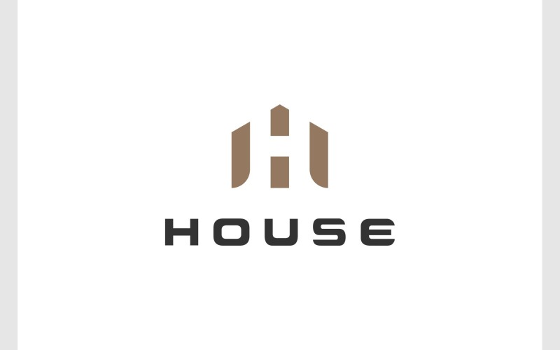 Letter H Home House Simple Logo #378363 - TemplateMonster
