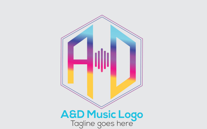 A & D Müzik Logo Şablonu #378678 - TemplateMonster