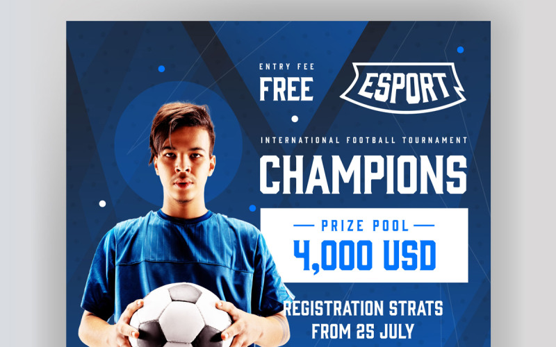 Football Social Media Post Template #378634 - TemplateMonster