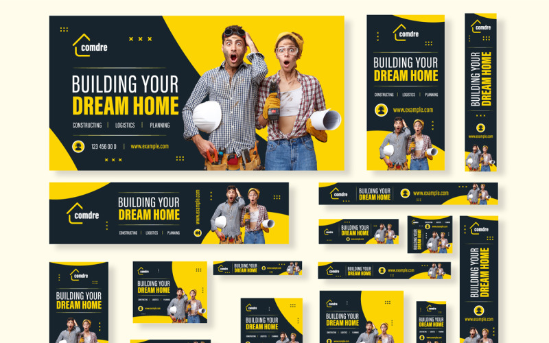 Building Your Home Web Banner Set #378813 - TemplateMonster