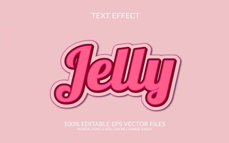 Jelly 3D Editable Vector Eps Text Effect Template