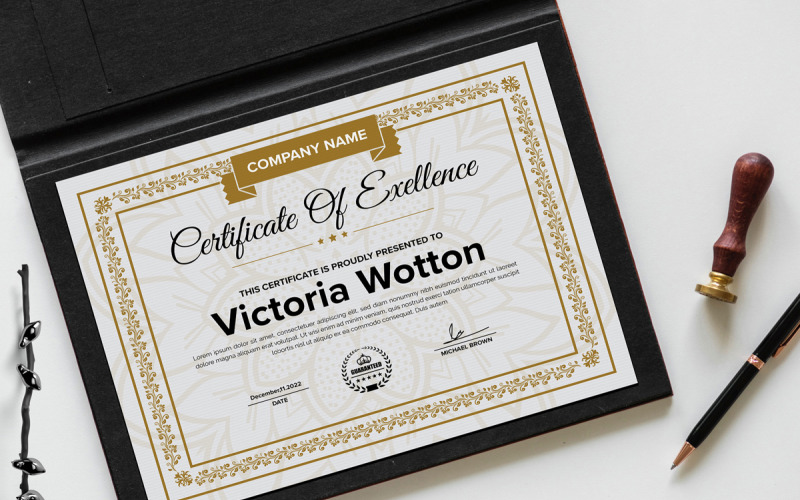 Modern Certificates Layout #379105 - TemplateMonster