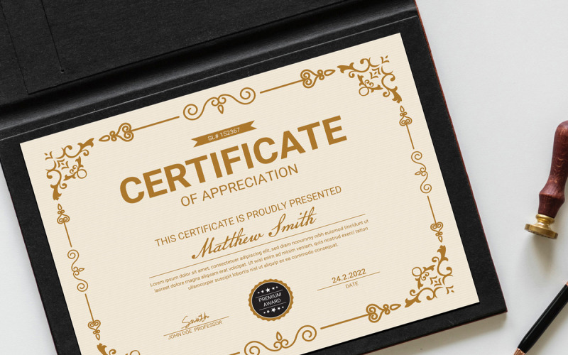 Corporate Certificates Layout #379521 - TemplateMonster
