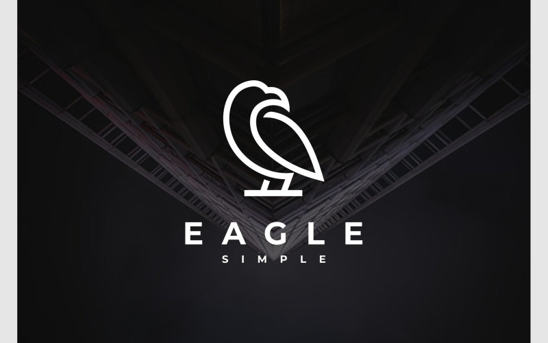 Simple Eagle Hawk Falcon Logo #379599 - TemplateMonster