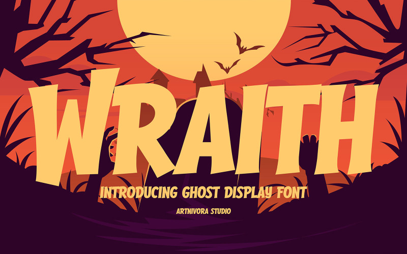 Wraith – Ghost Display-Schriftart #379535 - TemplateMonster