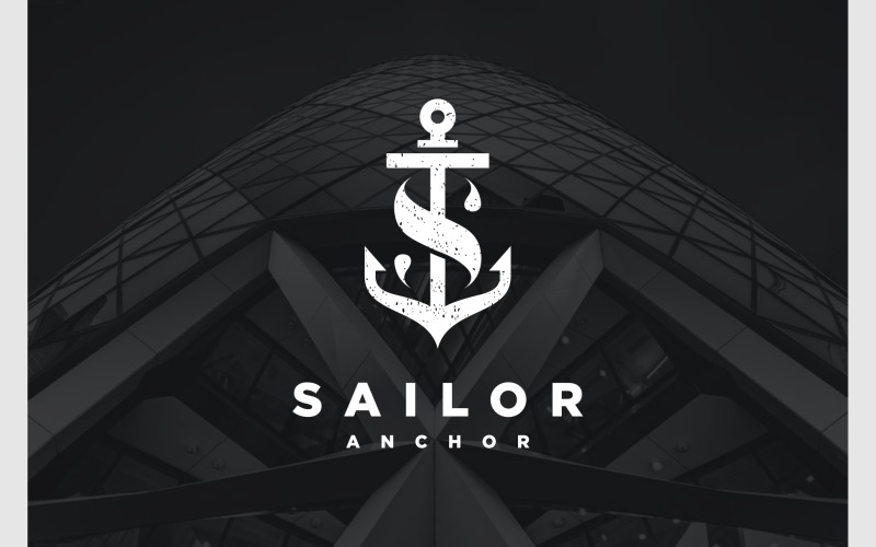 Letter S Anchor Sailor Naval Logo #379771 - TemplateMonster