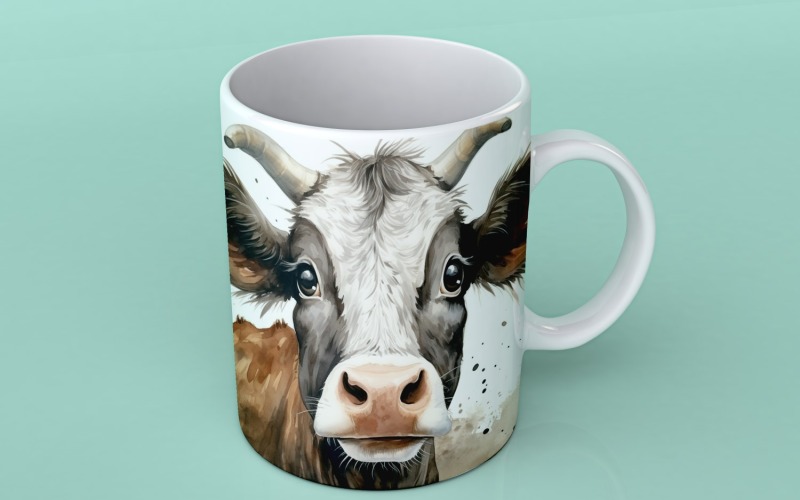 Vaca divertida cabeza de animal asomando sobre fondo blanco 18