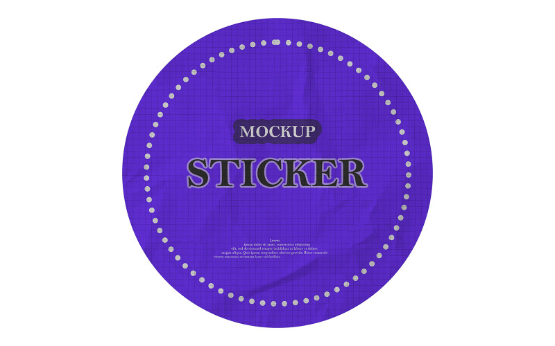 Round Sticker Mockup PSD Template 28 - TemplateMonster