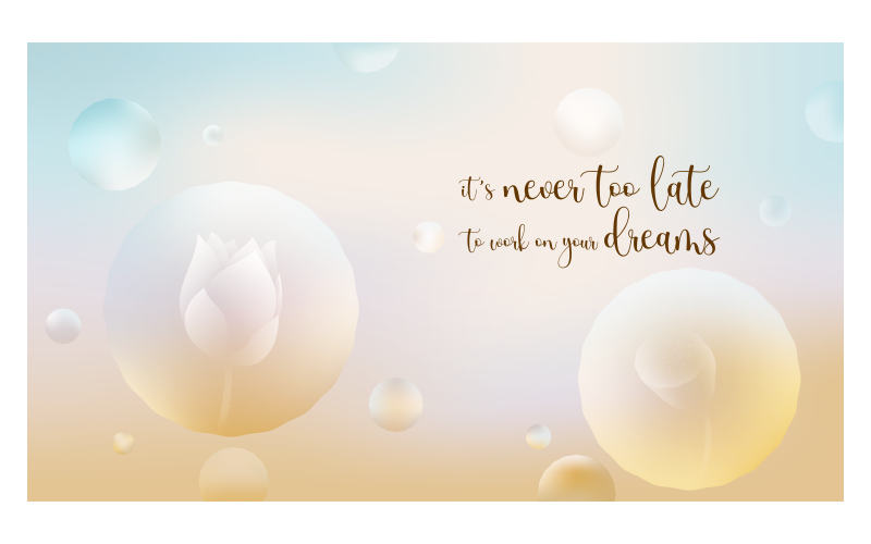 Inspirational Background 14400x8100px With Message About Pursuing Dreams