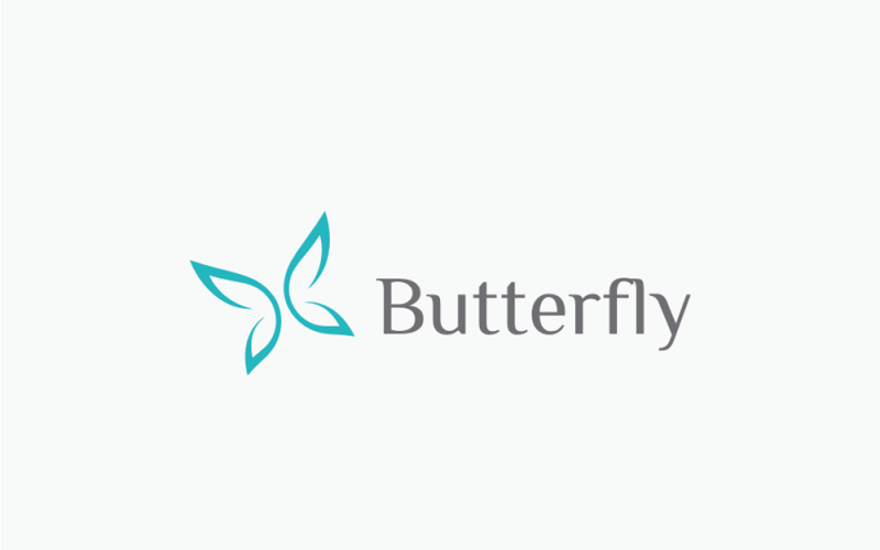 Butterfly logo design template v3 #380306 - TemplateMonster