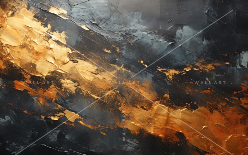 Elegante Wandkunst mit goldener Folie 17 - TemplateMonster