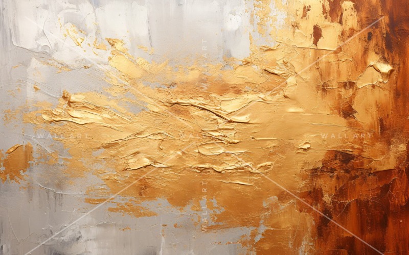 Abstrakte Kunst Goldene Folie Eleganz 19 - TemplateMonster