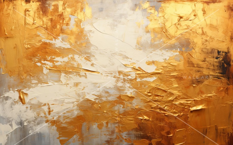 Elegante Wandkunst mit goldener Folie 26 - TemplateMonster