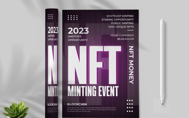NFT Flyer Template Layout #380884 - TemplateMonster