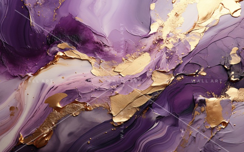 Elegante Wandkunst mit goldener Folie 52 - TemplateMonster