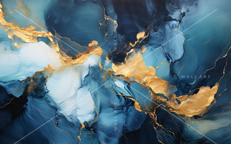 Elegante Wandkunst mit goldener Folie 57 - TemplateMonster