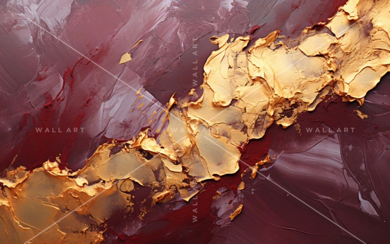 Elegante Wandkunst mit goldener Folie 59 - TemplateMonster