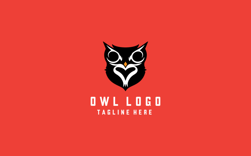 Modèle vectoriel de conception de logo de hibou V1