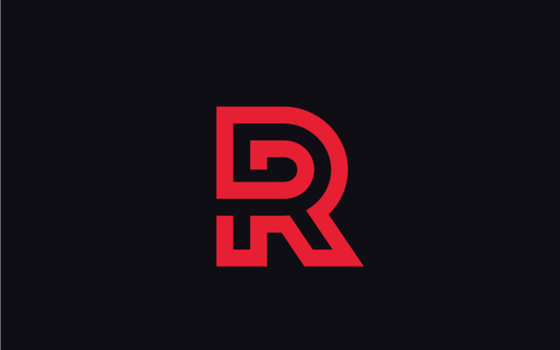 Redline Letter R logo design template - TemplateMonster