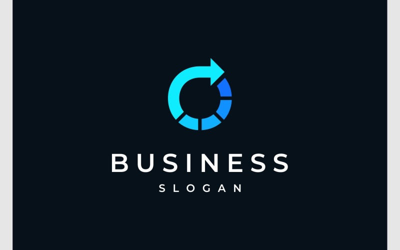 Circle Arrow Progress Success Logo #381350 - TemplateMonster